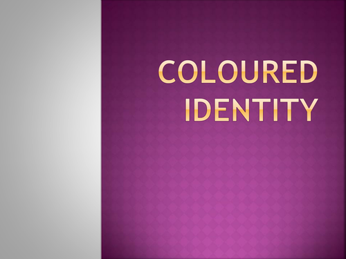 The Evolution of Coloured Identity in South Africa | Teaching Resources
