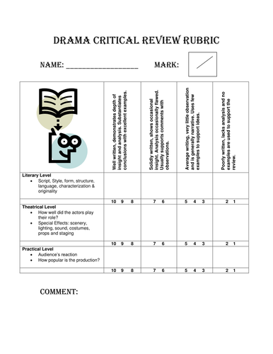 How to write a Critical Review for Drama | Teaching Resources
