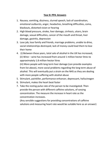 KS3 Unit 7C Biology - Fit and Healthy (7c Skeleton 7d Joints, muscles ...