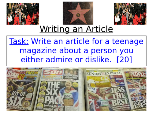 Article Writing - Transactional Writing - Exam Preparation -WJEC/Eduqas ...