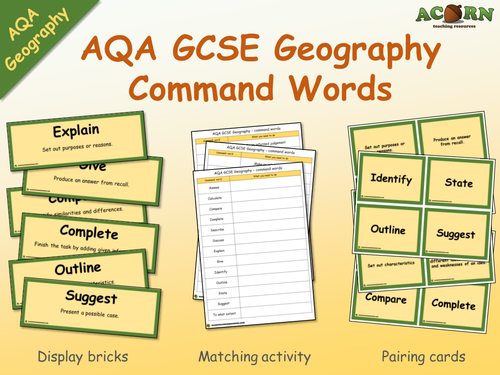 GCSE - AQA Geography - Command Words | Teaching Resources GCSE - AQA Geography - Command Words | Teaching Resources