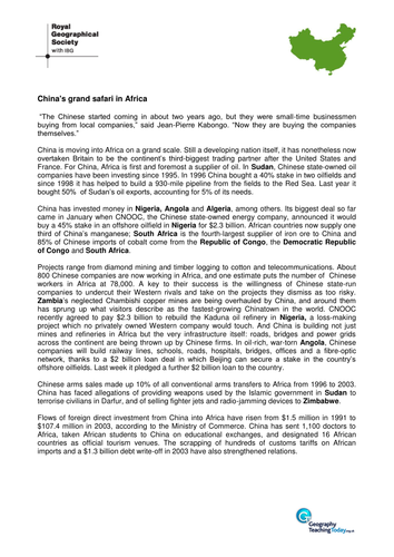 China - KS3 Scheme of Learning | Teaching Resources