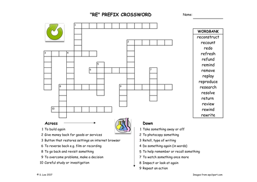 Prefix word work: RE | Teaching Resources