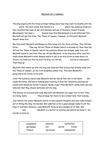 Macbeth's Soliloquy, Act 2, Scene 1 | Teaching Resources