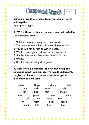 Compound words worksheet | Teaching Resources