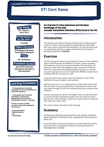 Sexually transmitted diseases STI pregnancy PSHE | Teaching Resources