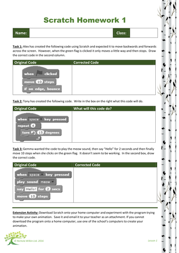 Scratch Introduction Lesson Unit | Teaching Resources Scratch Introduction Lesson Unit | Teaching Resources