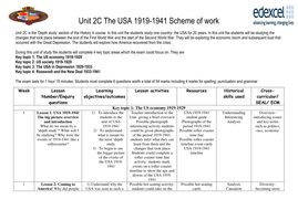 USA 1919-1941 entire scheme of work | Teaching Resources