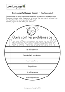 French environmental issues booklet | Teaching Resources