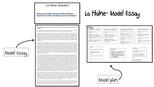 La Haine- Model Essays (10+ practice) BIG BUNDLE- A Level French ...