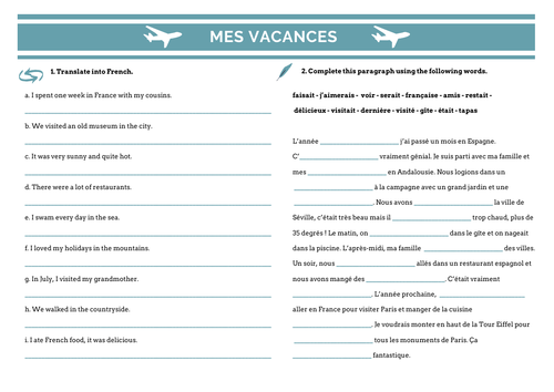 GCSE French revision Holiday | Teaching Resources