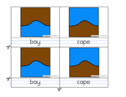 Montessori 3-Part Cards: Landforms Drawings & Photos | Teaching Resources