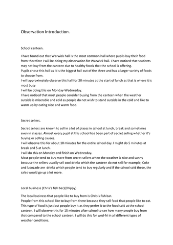 Full OCR Business Coursework - Grade A standard | Teaching Resources