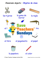 Classroom Objects in Spanish Worksheets, Games, Activities and Flash ...