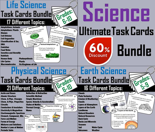 Science Task Cards Bundle | Teaching Resources