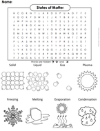 States of Matter Word Search | Teaching Resources