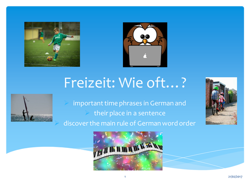 Word order: Time phrases in a German sentence | Teaching Resources