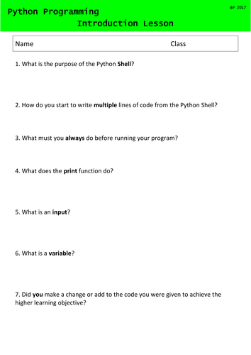 Python Programming - Lesson 1 - Print Function and Introduction to ... Python Programming - Lesson 1 - Print Function and Introduction to ...