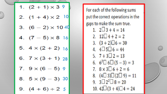 Algebra starter | Teaching Resources