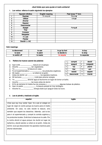 Spanish Environment / El medio ambiente: 20 GCSE Resources | Teaching ...