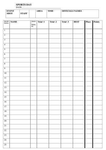 1 of 4 Sport day on your school field - templates and countdown ...