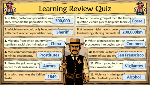 Gold Rush & Lawlessness - American West - GCSE History Edexcel - Lesson ...