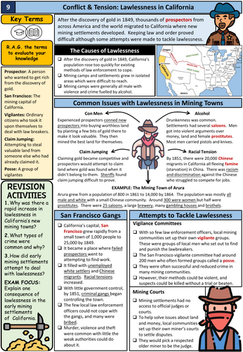 Gold Rush & Lawlessness - American West - GCSE History Edexcel - Lesson ...