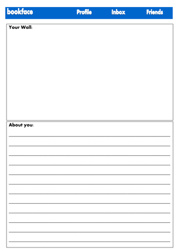 English Creative Writing - Designing a 'Bookface' Character Profile ...