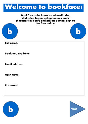 English Creative Writing - Designing a 'Bookface' Character Profile ...
