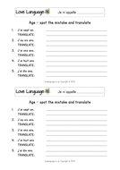 Age in French - numbers 1-10 - worksheets | Teaching Resources