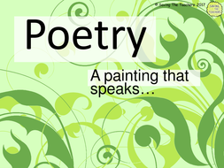 Poetry Introduction PowerPoint | Teaching Resources