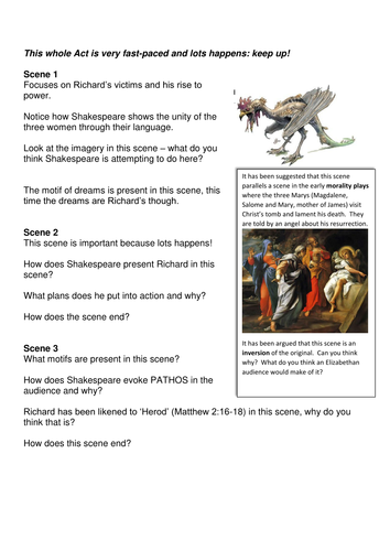Richard III - Act 4 s1-3 | Teaching Resources