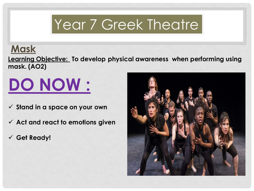 Year 7 / 8 Greek theatre and Mask | Teaching Resources