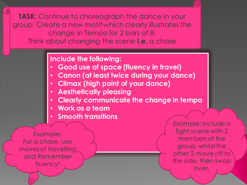 Task card for dance | Teaching Resources