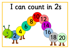 Counting in 2s, 5s and 10s - display posters - EYFS, KS1, YEAR 1 ...