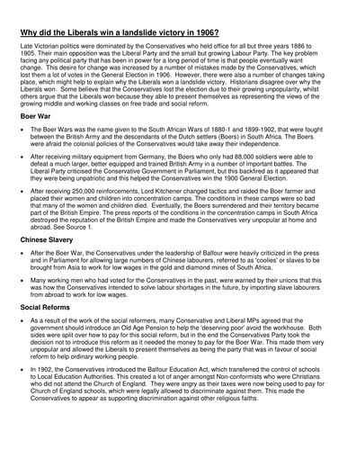 Dynamic Revision: The Liberal Reforms 1906 - 1918 | Teaching Resources