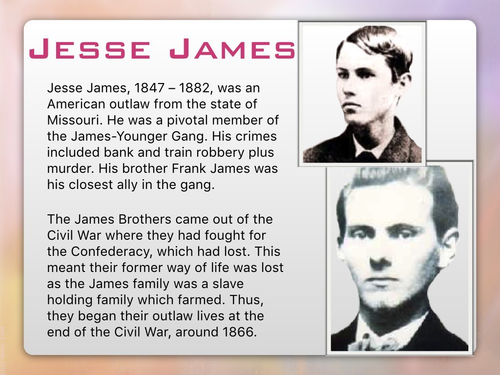 Jesse James ~ Confederate Quantrill Raider ~ Western Outlaw +Test ...