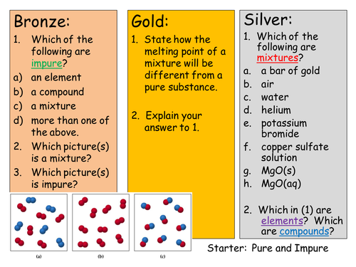Chemistry Starters for Edexcel 9-1 covering States of Matter and ...