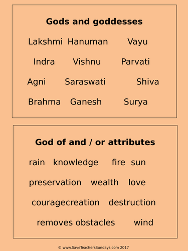 Hindu Gods and Goddesses KS1 Lesson Plan, PowerPoint, Games and ...