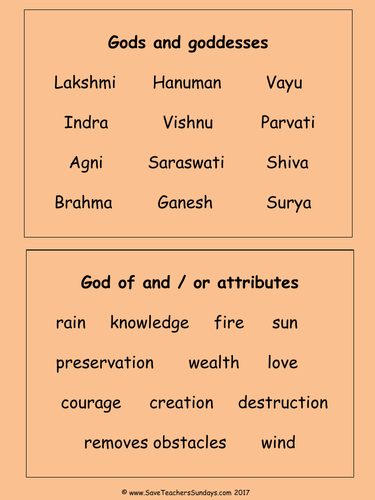 Hindu Gods and Goddesses KS1 Lesson Plan, PowerPoint, Games and ...