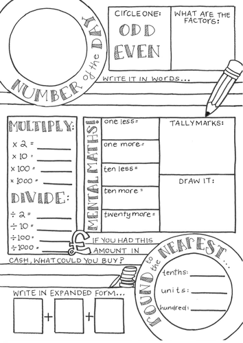 Number of the Day Starter Activity | Teaching Resources