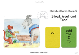 Stoat, Goat and Toad, Hannah's Phonics Story, oa sound | Teaching Resources