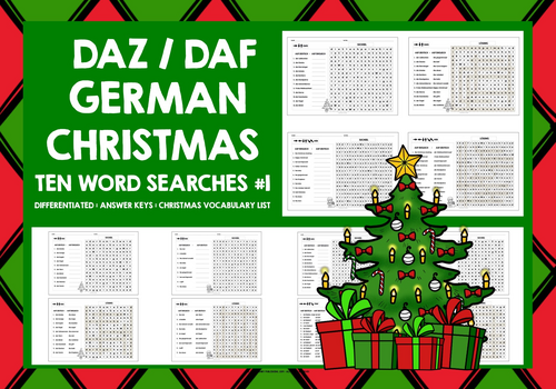 GERMAN CHRISTMAS WORD SEARCHES #1 | Teaching Resources