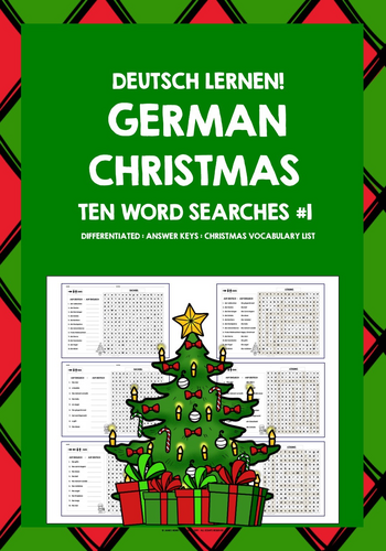 GERMAN CHRISTMAS WORD SEARCHES #1 | Teaching Resources