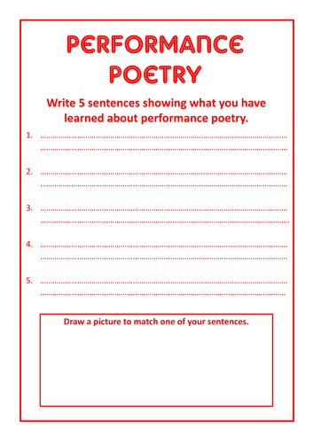 PERFORMANCE POETRY TEACHING RESOURCES KEY STAGE 1-2 THE MAGIC BOX POEM ...