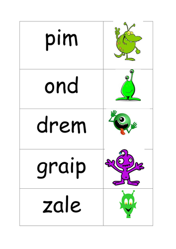 Phonic Screening Check Parents Presentation and Resouces - Alien Words ...