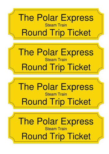 The Polar Express Tickets | Teaching Resources