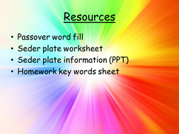 Passover and the Seder Meal - powerpoint, lesson activities | Teaching ...