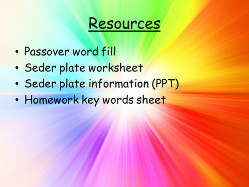 Passover and the Seder Meal - powerpoint, lesson activities | Teaching ...