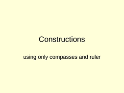 Constructions using ruler and compasses by lynneinjapan | Teaching ...